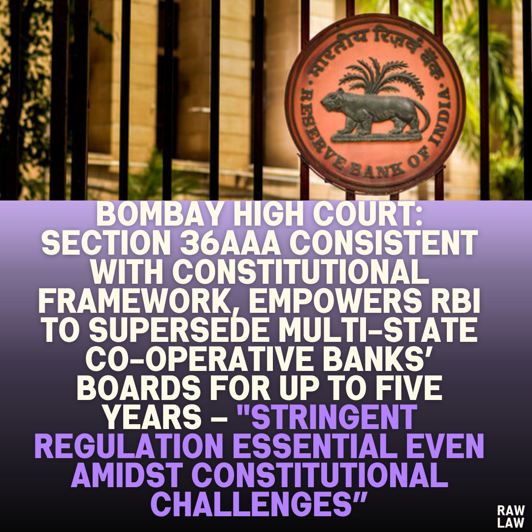 Bombay High Court: Section 36AAA Consistent with Constitutional ...