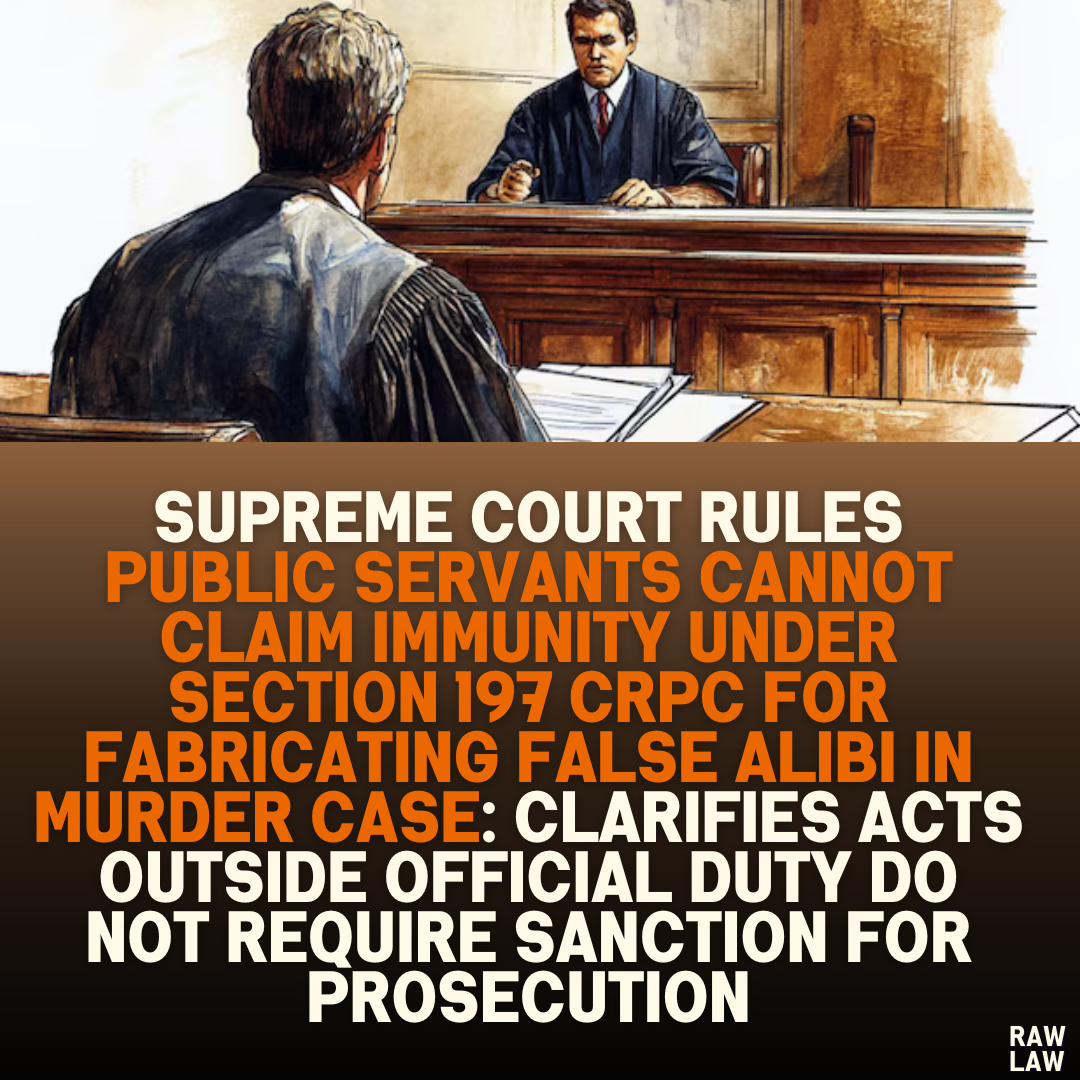Supreme Court Rules Public Servants Cannot Claim Immunity Under Section ...