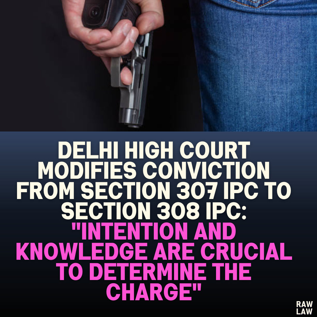 Delhi High Court Modifies Conviction from Section 307 IPC to Section ...