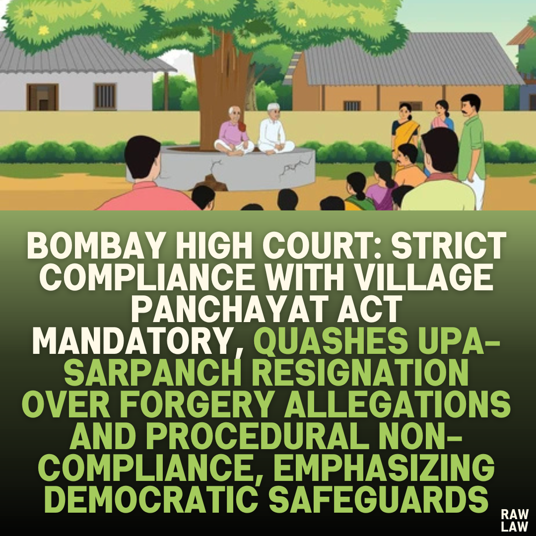 Bombay High Court: Strict Compliance with Village Panchayat Act ...
