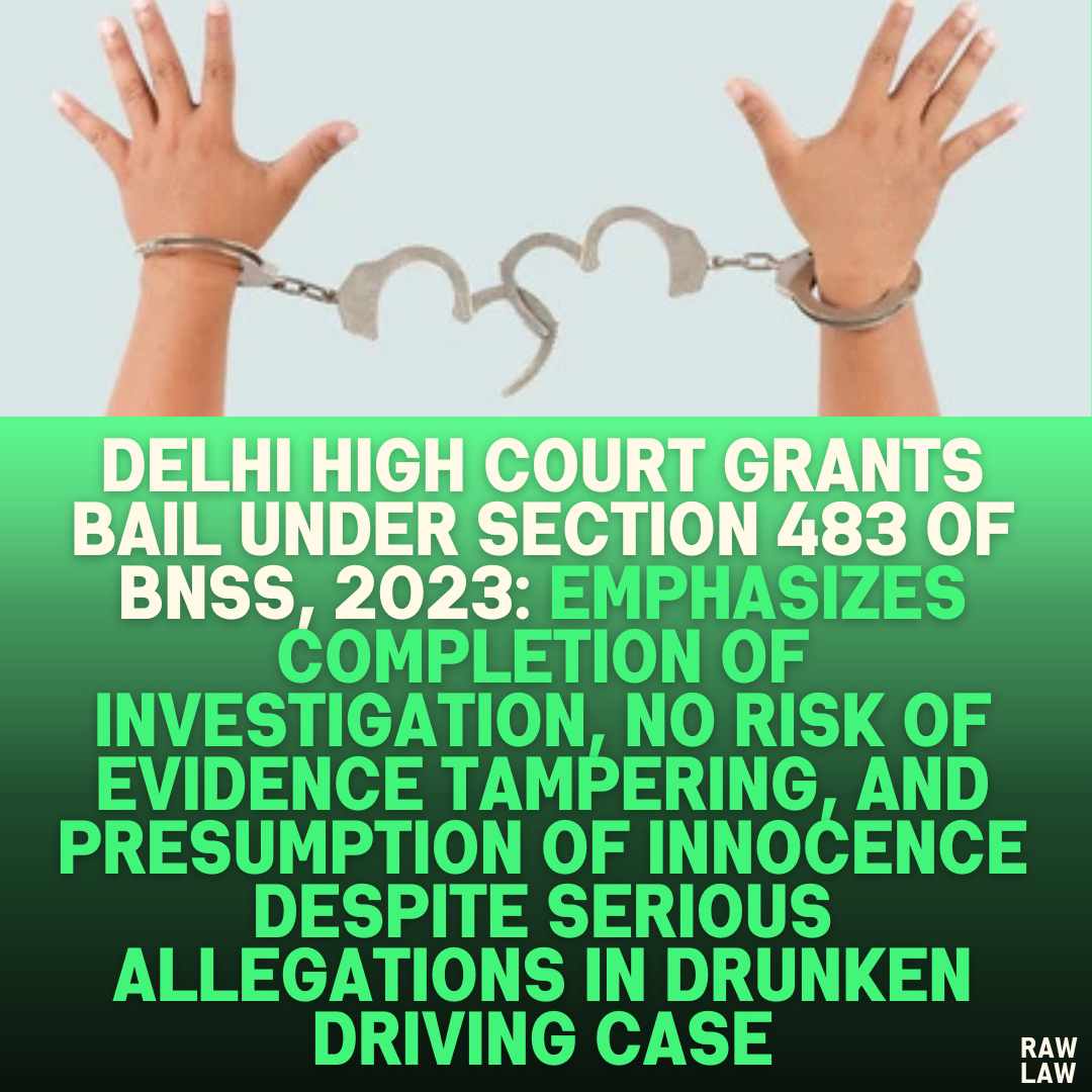 Delhi High Court Grants Bail Under Section 483 of BNSS, 2023 ...