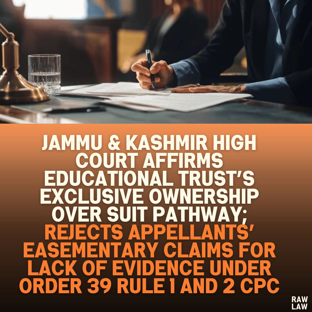 Jammu & Kashmir High Court Affirms Educational Trust’s Exclusive ...