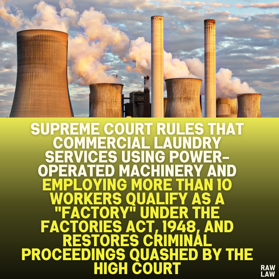 Supreme Court Rules That Commercial Laundry Services Using Power ...