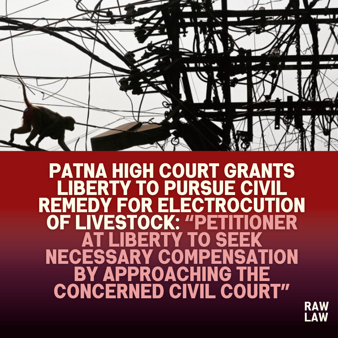 Patna High Court Grants Liberty to Pursue Civil Remedy for ...