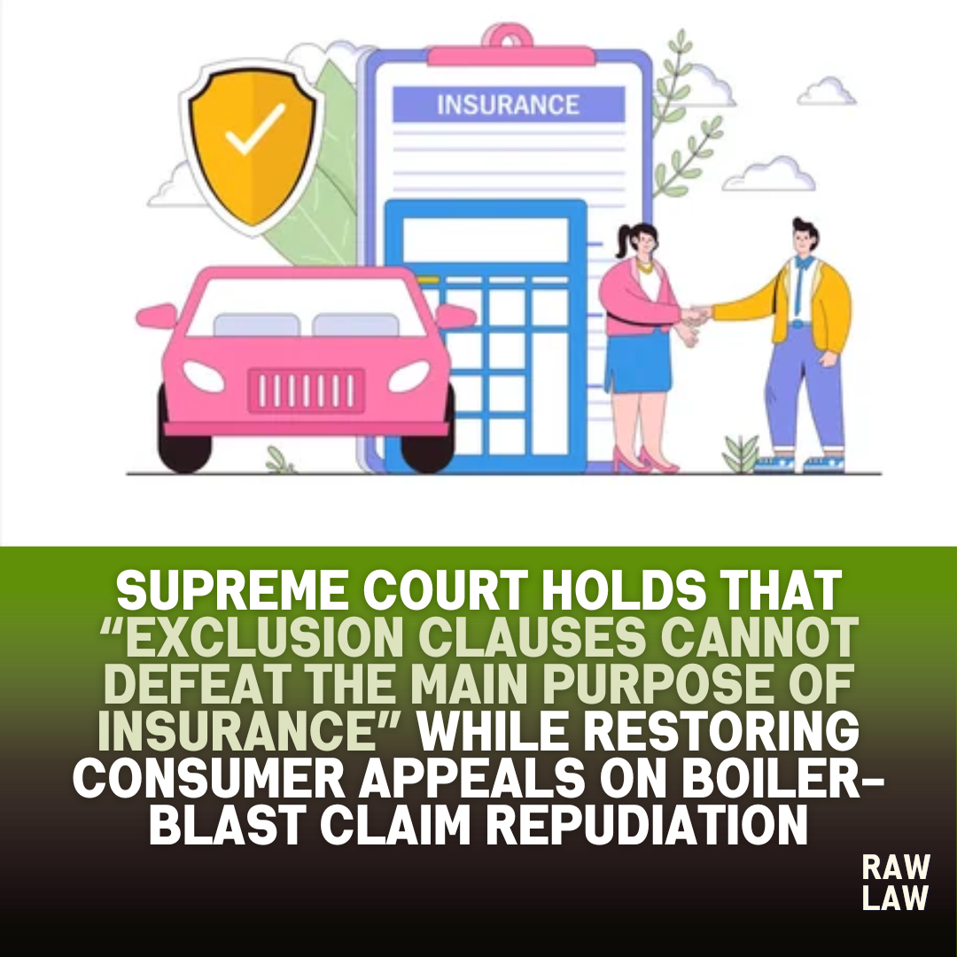 Supreme Court holds that “exclusion clauses cannot defeat the main ...
