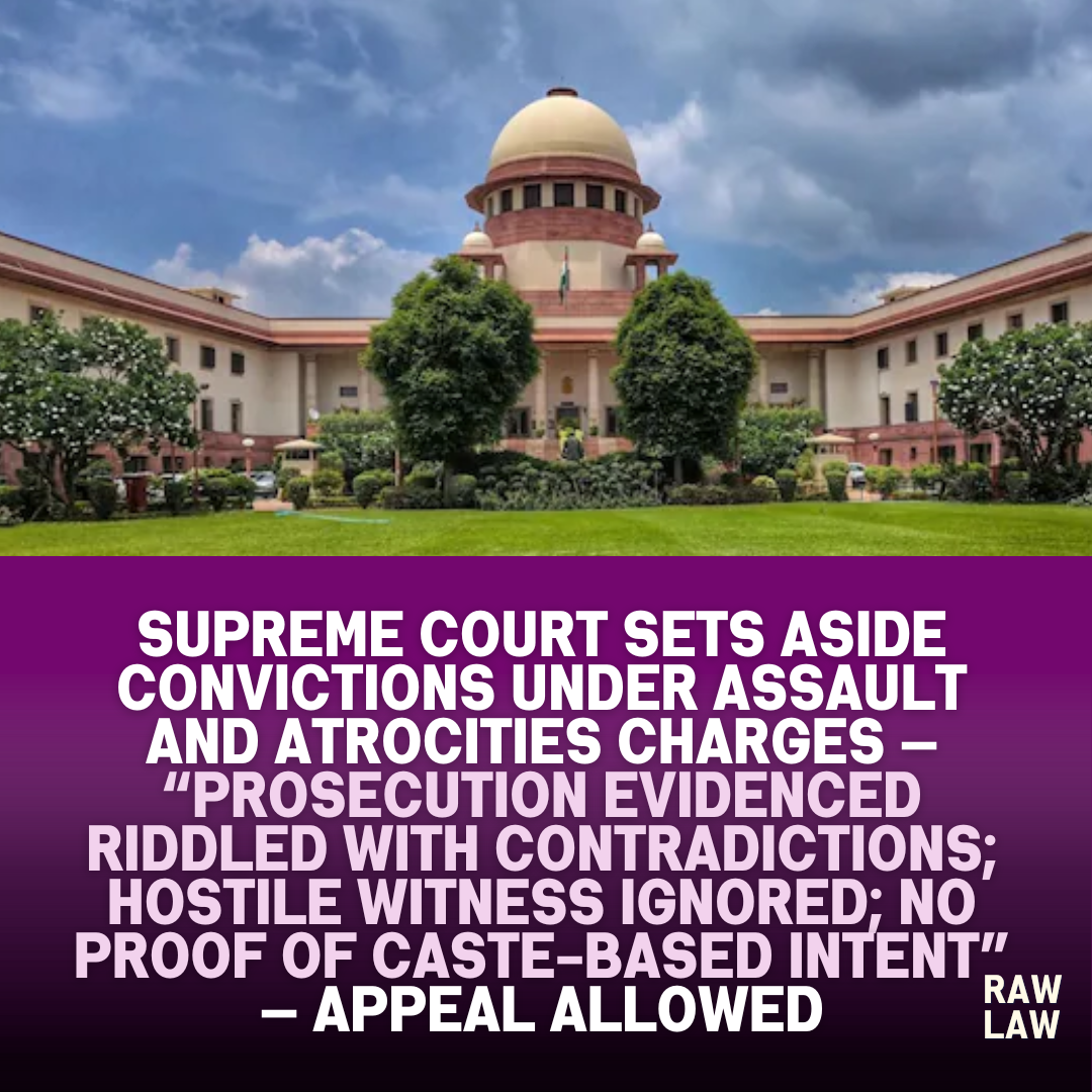 Supreme Court sets aside convictions under assault and atrocities ...